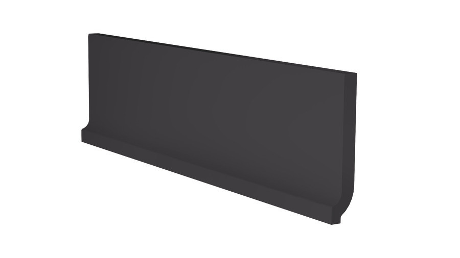 RAKO Taurus Color TSPKF019 cove skirting black 30x8 cm | RAKO